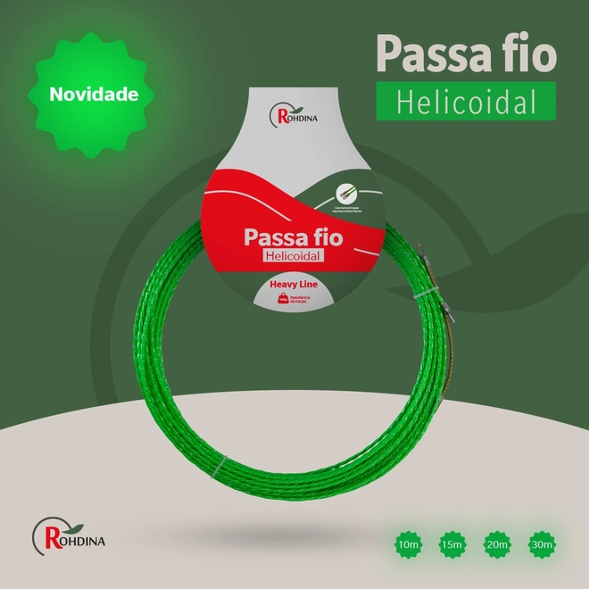 Passa Fio Helicoidal em Poliéster 10 Metros 7881400 - Rohdina PRD ...